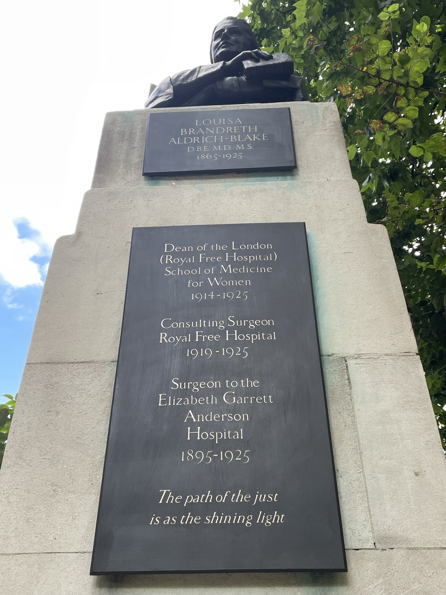 Dame Louisa Brandreth Aldrich-Blake – WomenstatuesUK